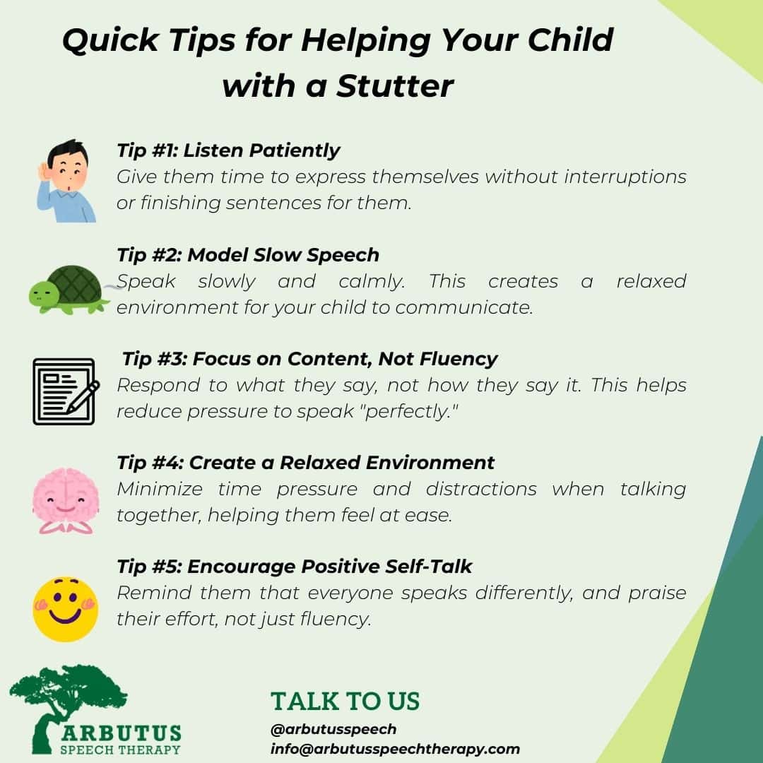 Stuttering: Tips for Helping Your Child - Arbutus Speech Therapy